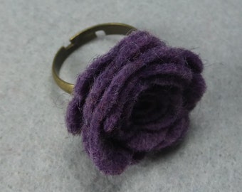 Items similar to Tear Drop Shaped Colorful Felt Ring, Felt Ring, Felt ...