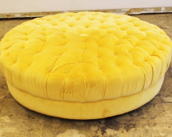 Unique yellow ottoman related items | Etsy