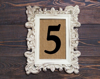 Items similar to Country / Rustic / Outdoor Wedding Table Number Burlap ...