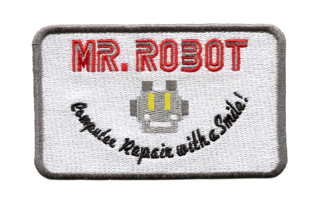 Awesome Large Mr. Robot Patch 10cm fsociety Badge by smARTpatches