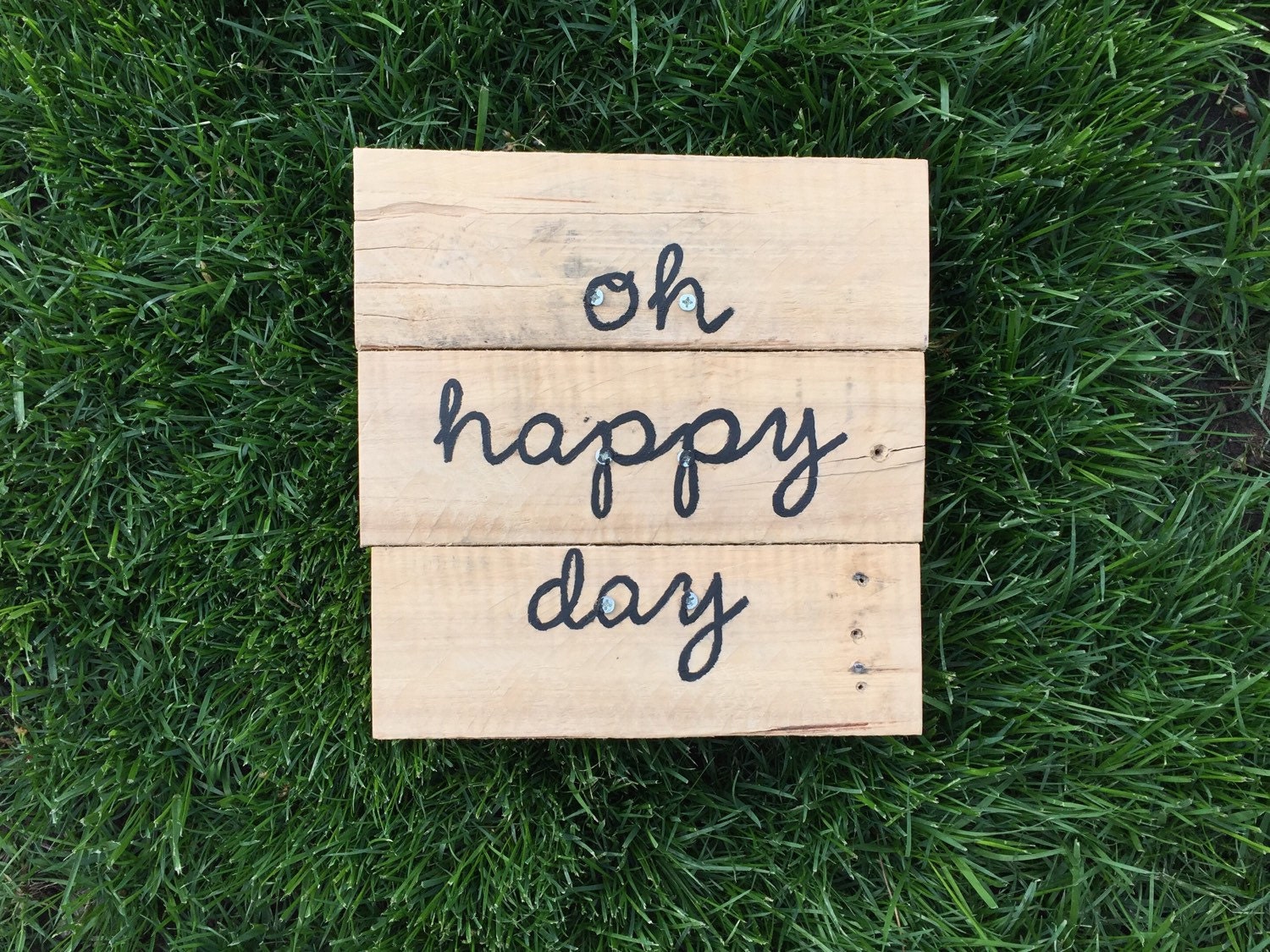 oh happy day pallet sign by brittanynelsonart on Etsy
