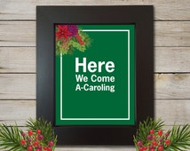 Popular items for christmas carol sign on Etsy