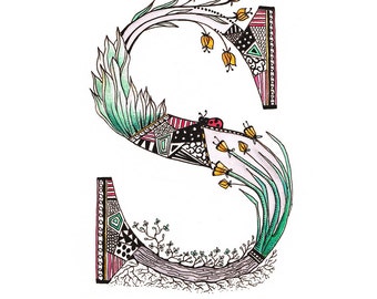 Unique monogram letter s related items | Etsy