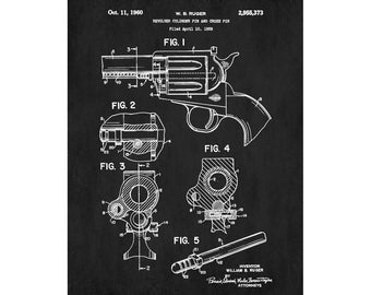 Revolver blueprint | Etsy