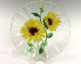 Sunflower plate | Etsy