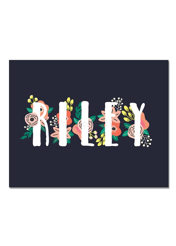 Riley Personalized Name Sign Name Print Nursery Printable