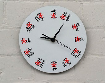 Funny wall clocks | Etsy