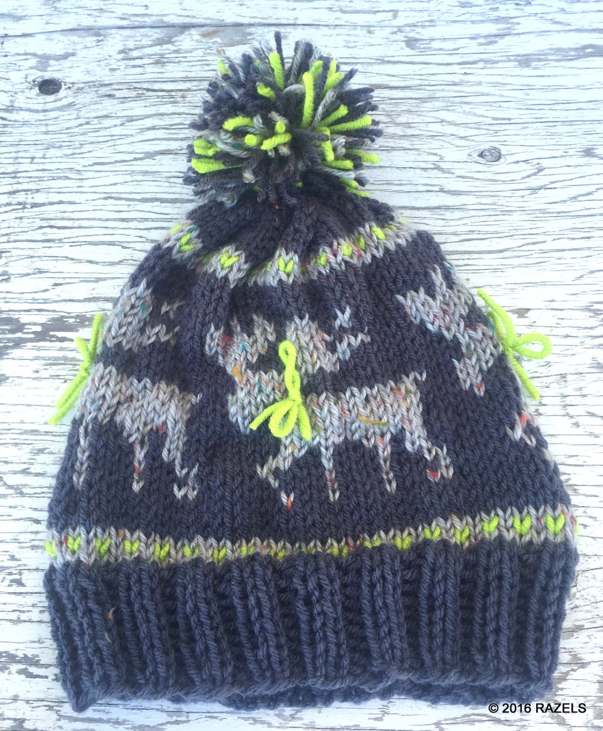 Moose Hat KNIT MOOSE HAT Moose Antler Cute Winter Hats