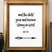 Luke 1:80 verse Nursery bible verse Boy nursery decor