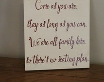 Unique no seating plan sign related items | Etsy