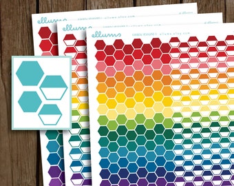Hexagon stickers | Etsy