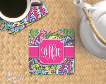 Autumn Leaves Paper Coasters Personalized Disposable Drink