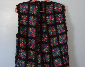 Granny square vest | Etsy