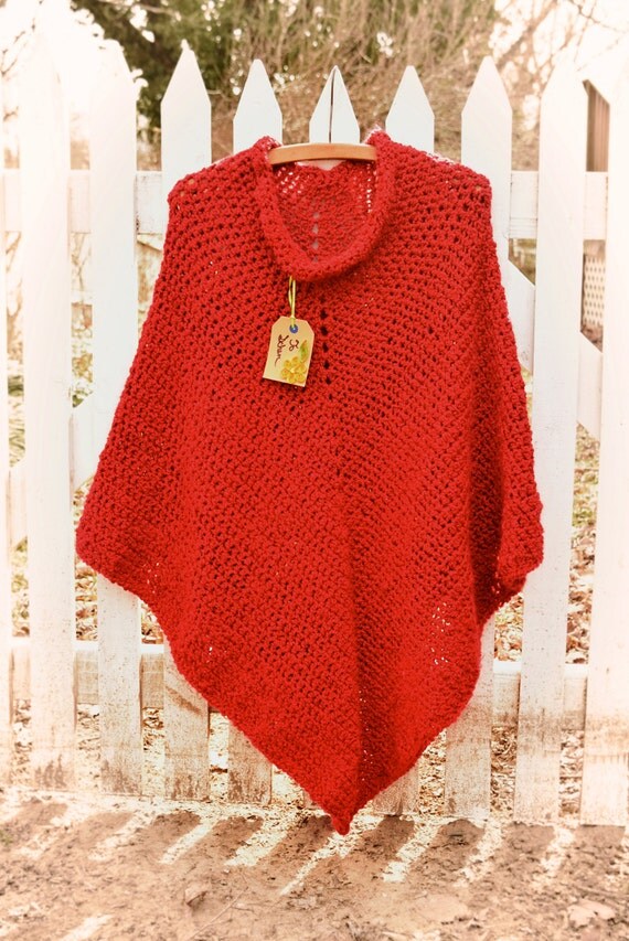 Items similar to Woman's Casual Poncho on Etsy