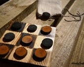 Items similar to Wood tic tac toe game, board game, natural wooden game ...