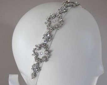 Wedding Crystal Headband Side Crystal Band by Tatishotties on Etsy