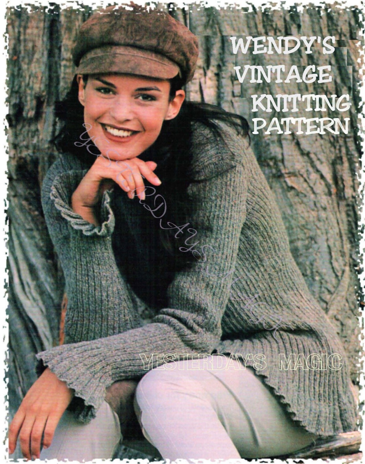 Instant Download PDF Knitting Pattern to make a Frilly Fluted