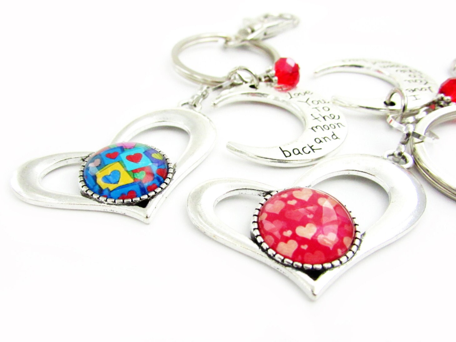 Heart Keychain Love Keychain Heart Key Chain Love You Gift