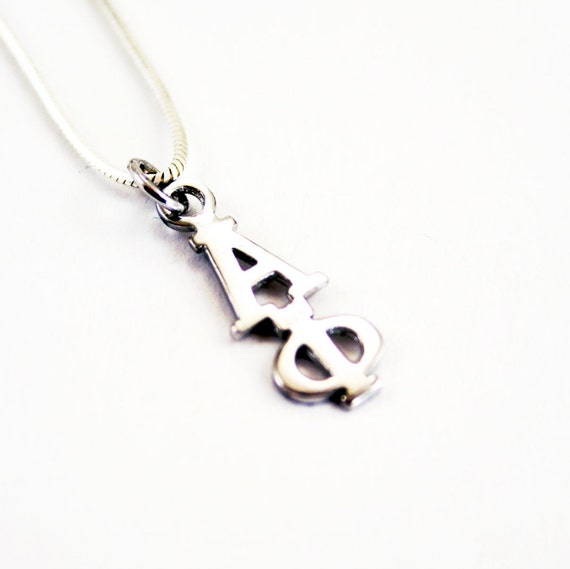 Alpha Phi Sterling Silver Lavaliere // ΑΦ by CollegiateStandard