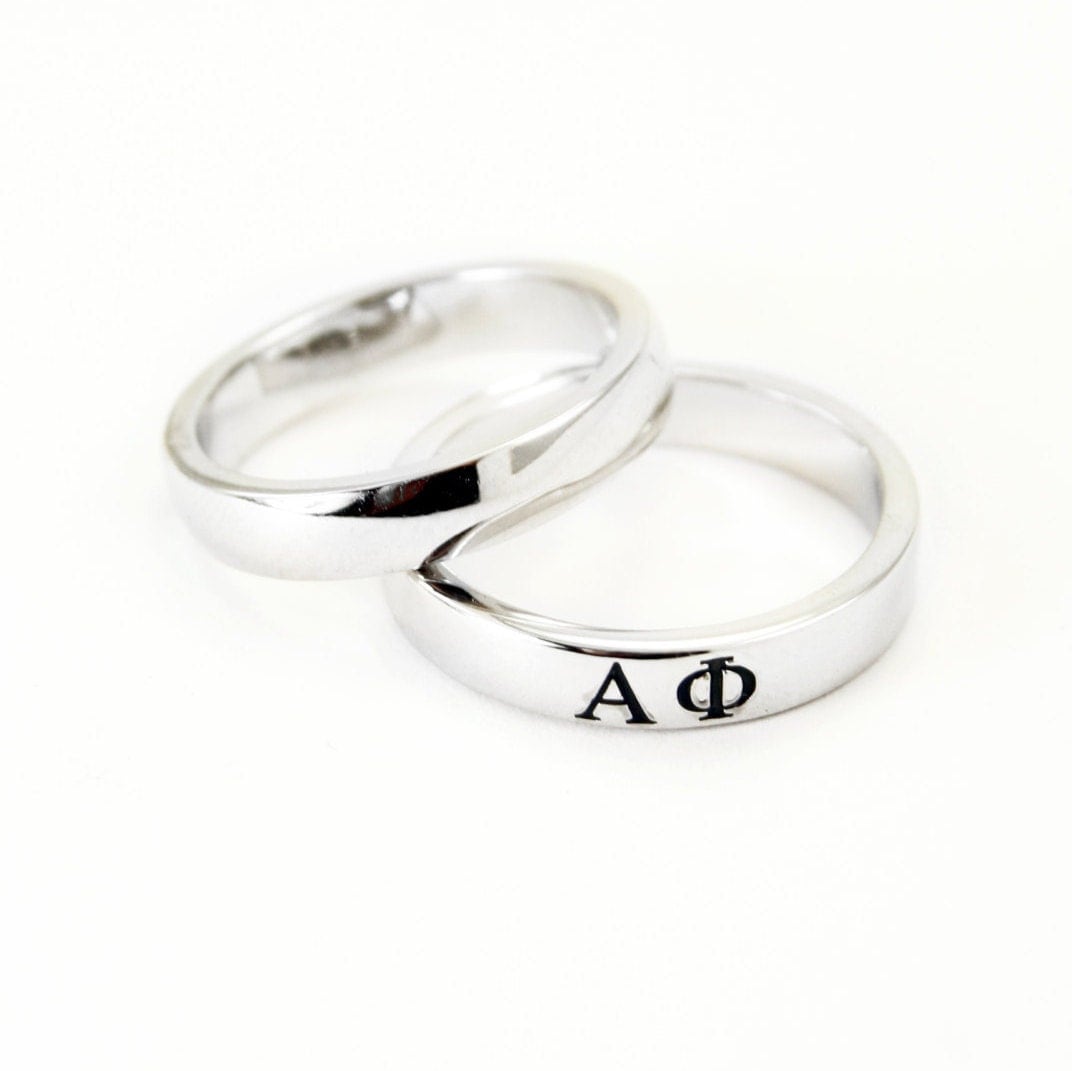 Alpha Phi Sterling Silver Skinny Band // Sorority Rings