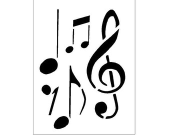 Musical note stencil | Etsy