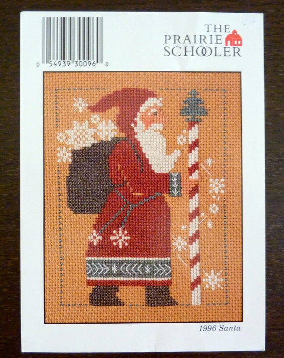 The Prairie Schooler Cross Stitch Pattern 1996 Santa