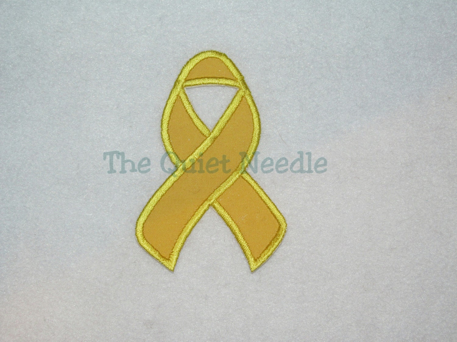 Yellow Sarcoma Bone Cancer Awareness Ribbon Iron On Applique