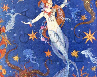 Items similar to Fabulous MERMAIDS! Vintage Victorian Mermaid ...