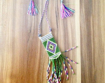 Bead loom necklace | Etsy