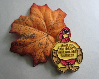 Items similar to Turkey Pin Hallmark Vintage Thanksgiving Plastic ...