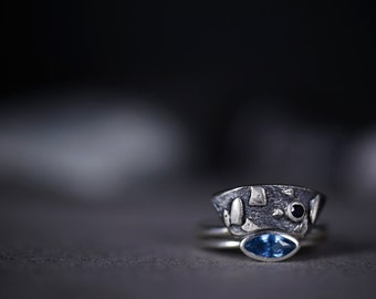 Rustic silver ring | Etsy