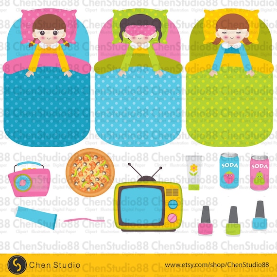 Boys Sleepover Clip Art