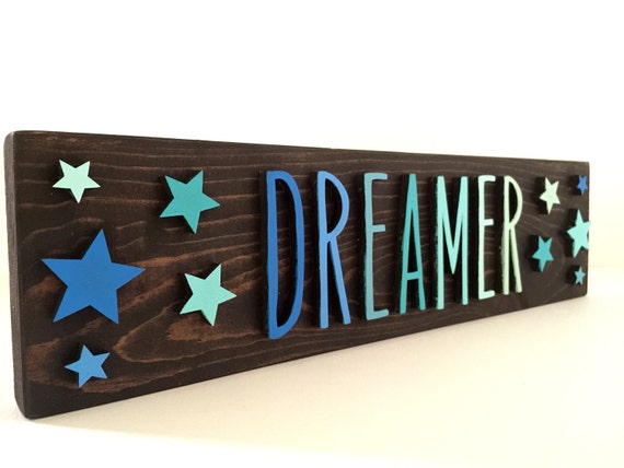 Dreamer custom wood sign by EarthandAsh on Etsy