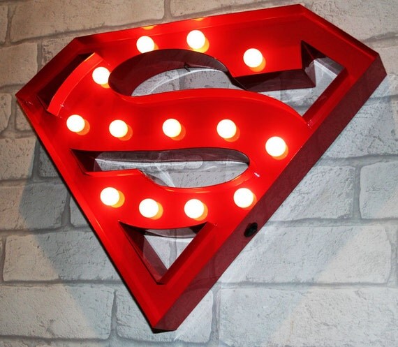 15 Inch LED Light SUPERMAN Battery Operated Perfect for