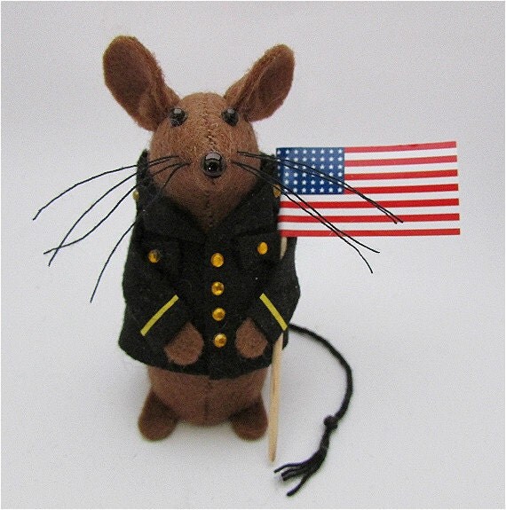 Military Mouse Felt Mice Felt Mouse Military by AllThingsMice
