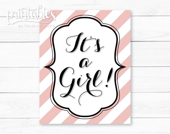 It's a Girl Sign Printable Its a Girl Banner Girl Baby