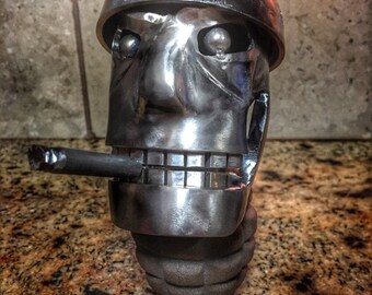 Unique metal art scrap metal art. Man by DosPistolasMetalwork