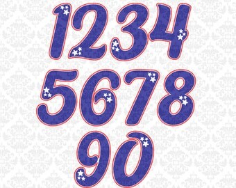 Patriotic numbers | Etsy