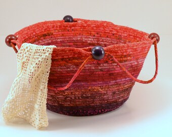 Coiled Clothesline Batik Fabric Baskets and Kits by BatikBaskets