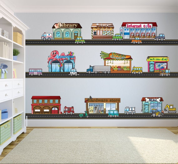 Funky Road Wall Decal - Take a Peak a These Creative Choices : Funk ...