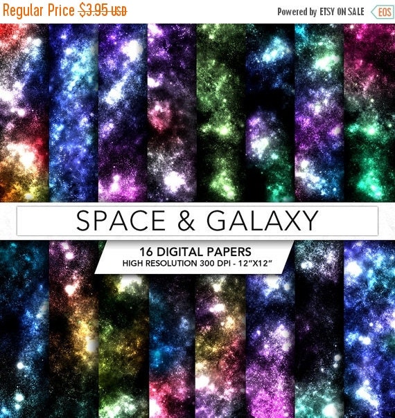 30% OFF SALE Space digital paperPlanets by GraphicFarm on Etsy