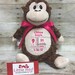 Baby Cubbies Personalized Stuffed Brown Monkey adorable baby