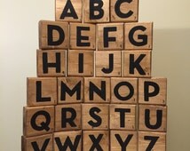 Unique wood block letters related items | Etsy