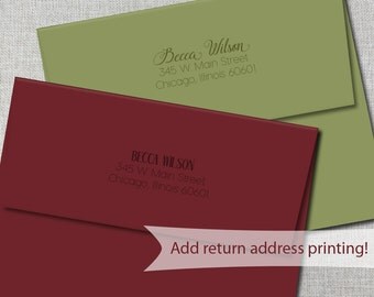 Custom Envelope Return Address Printing / Personalized