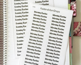 Kid's Morning and Evening Routine Chart print at home