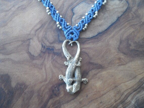 Antique amulet from Tailand & macrame The love of by LunaticHands
