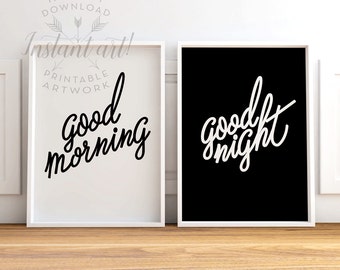 Good night print | Etsy