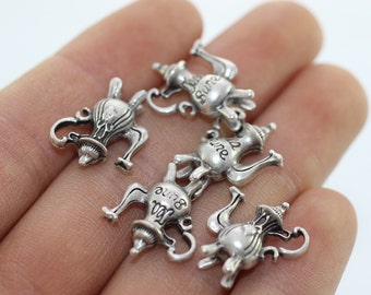 Items similar to Sterling Silver TeaPot Charm, Tea Kettle charm, Teapot ...