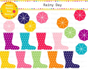 Rainy day clip art | Etsy