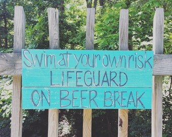 Lifeguard signs | Etsy